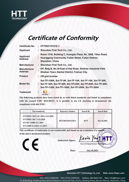 China Shenzhen First Tech Co., Ltd. quality control